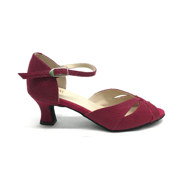 MERLET: Renee - Burgundy Suede & Pebblestone | 2.0" Baroque | MED ...